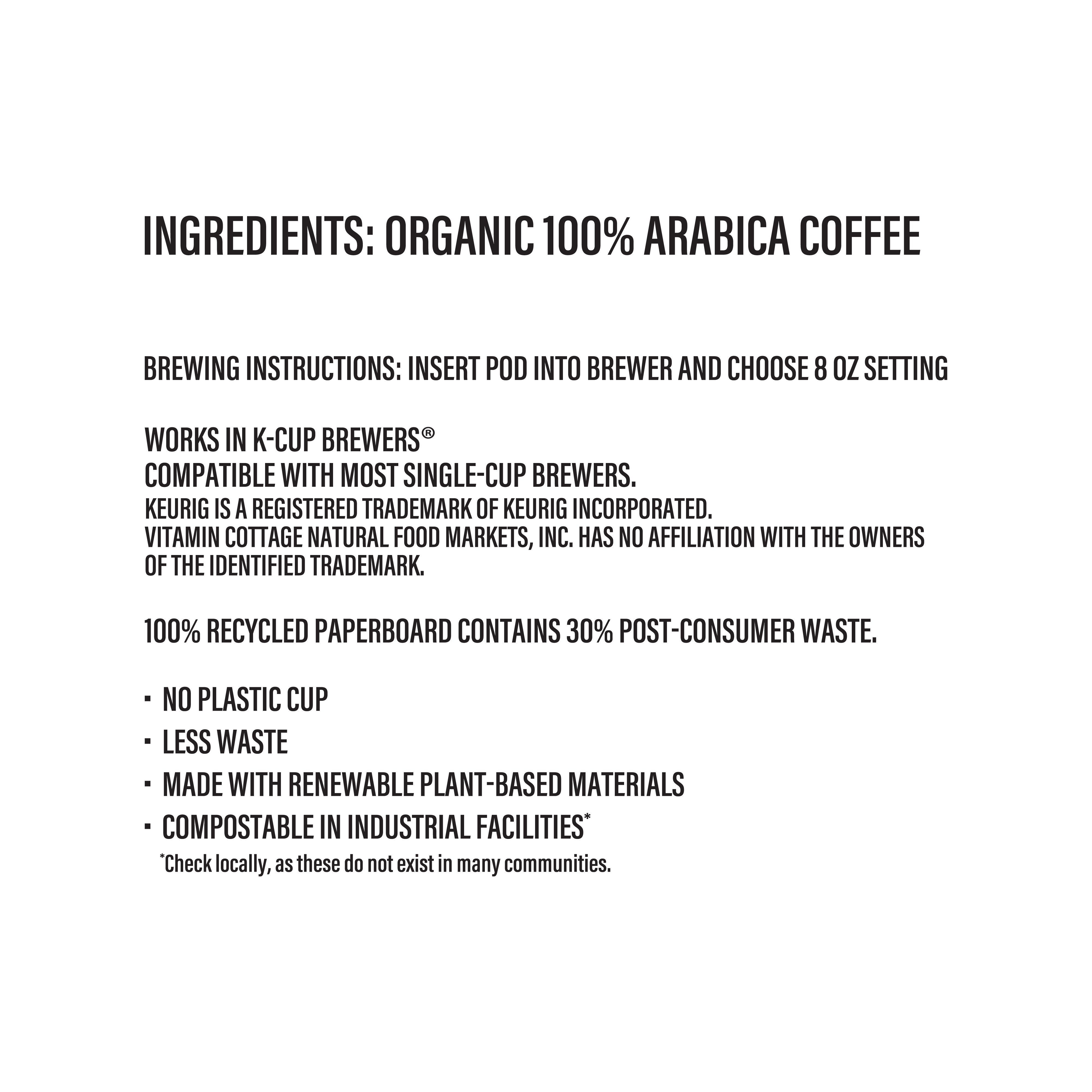 Organic Breakfast Blend Coffee Pods, 32 ct | Natural Grocers