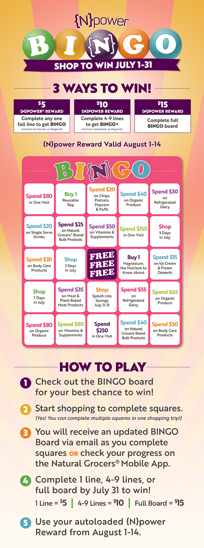 {N}power Bingo | Natural Grocers