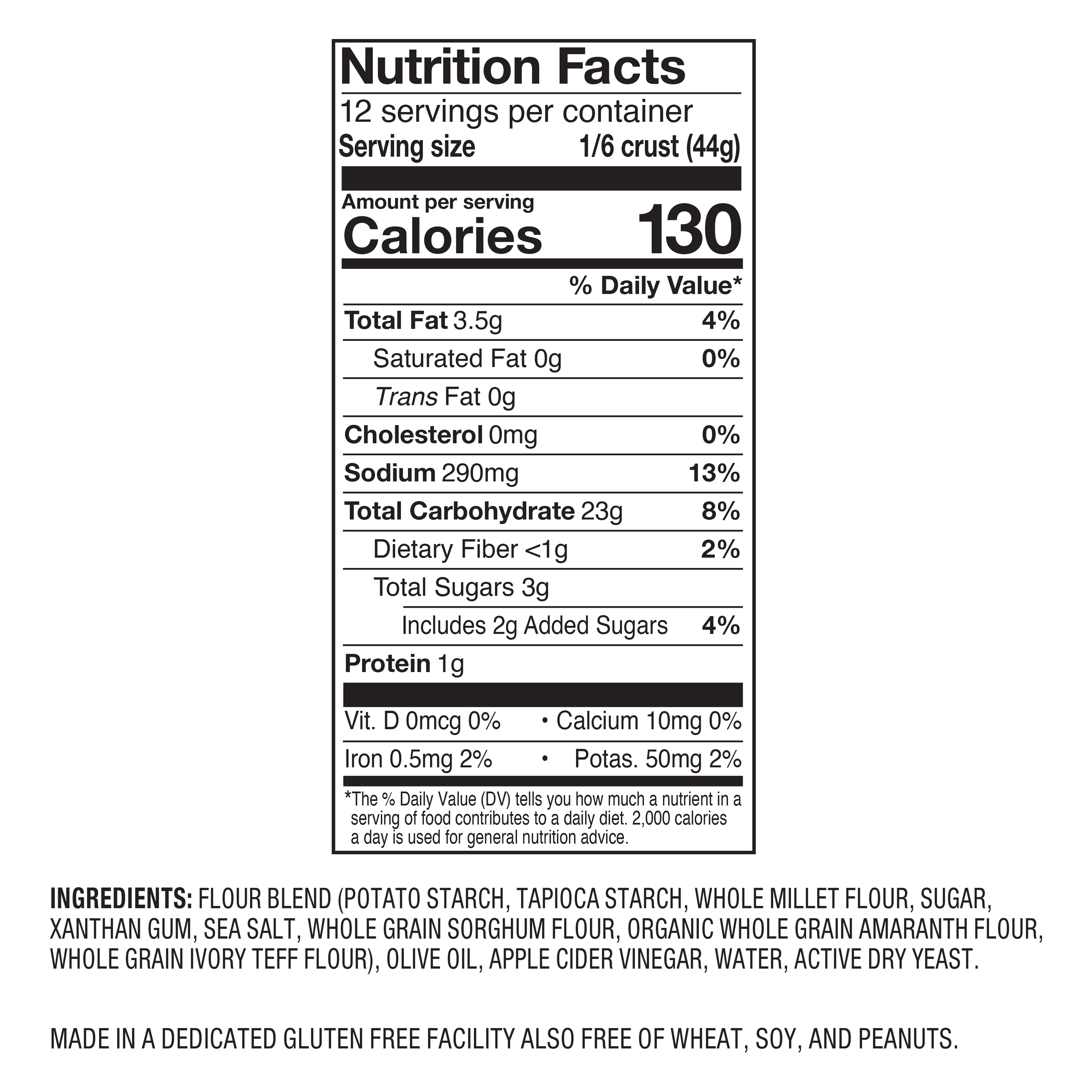 Gluten-Free Raised Edge Pizza Crust, 18.6 Oz | Natural Grocers