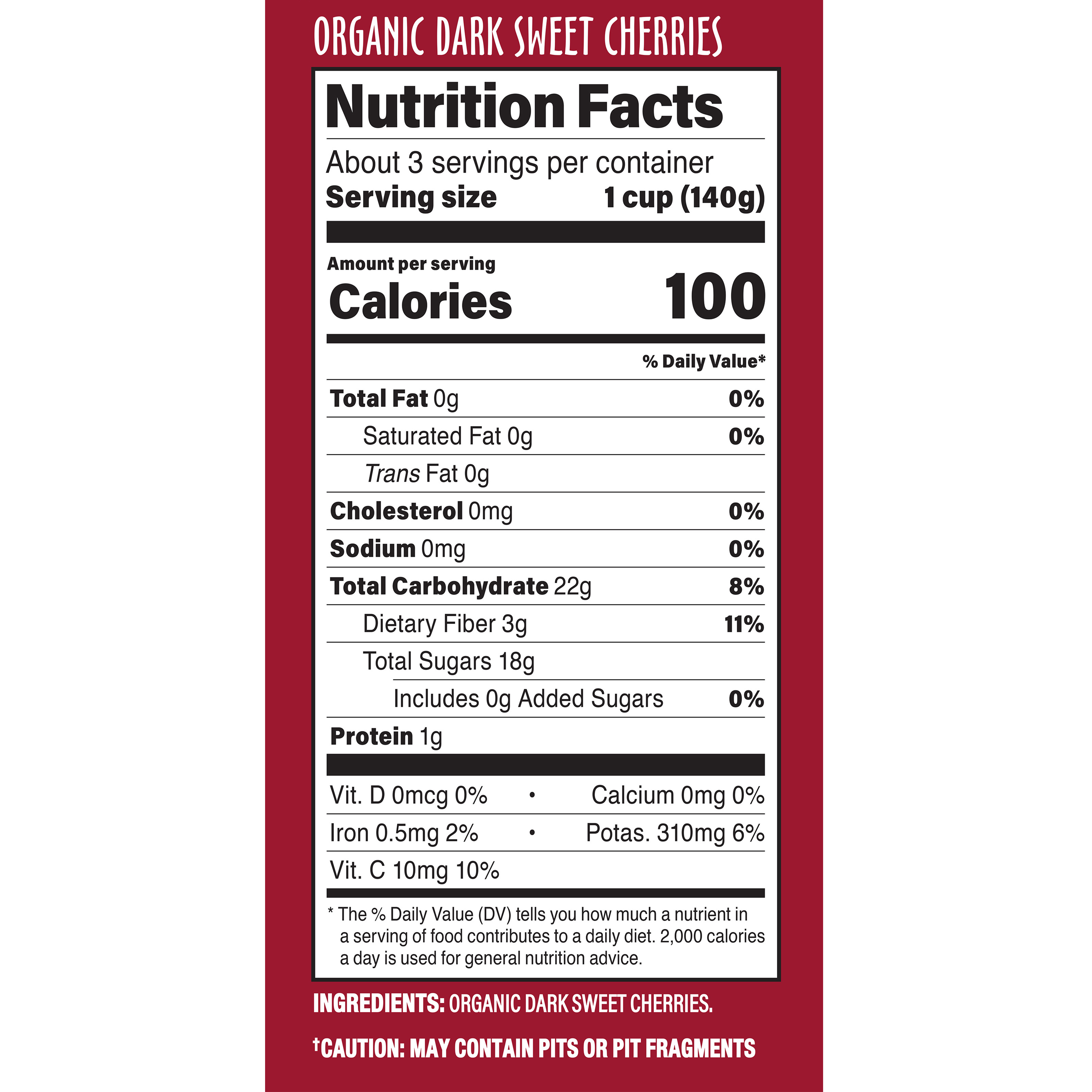 Organic Frozen Cherries, 16 OZ | Natural Grocers