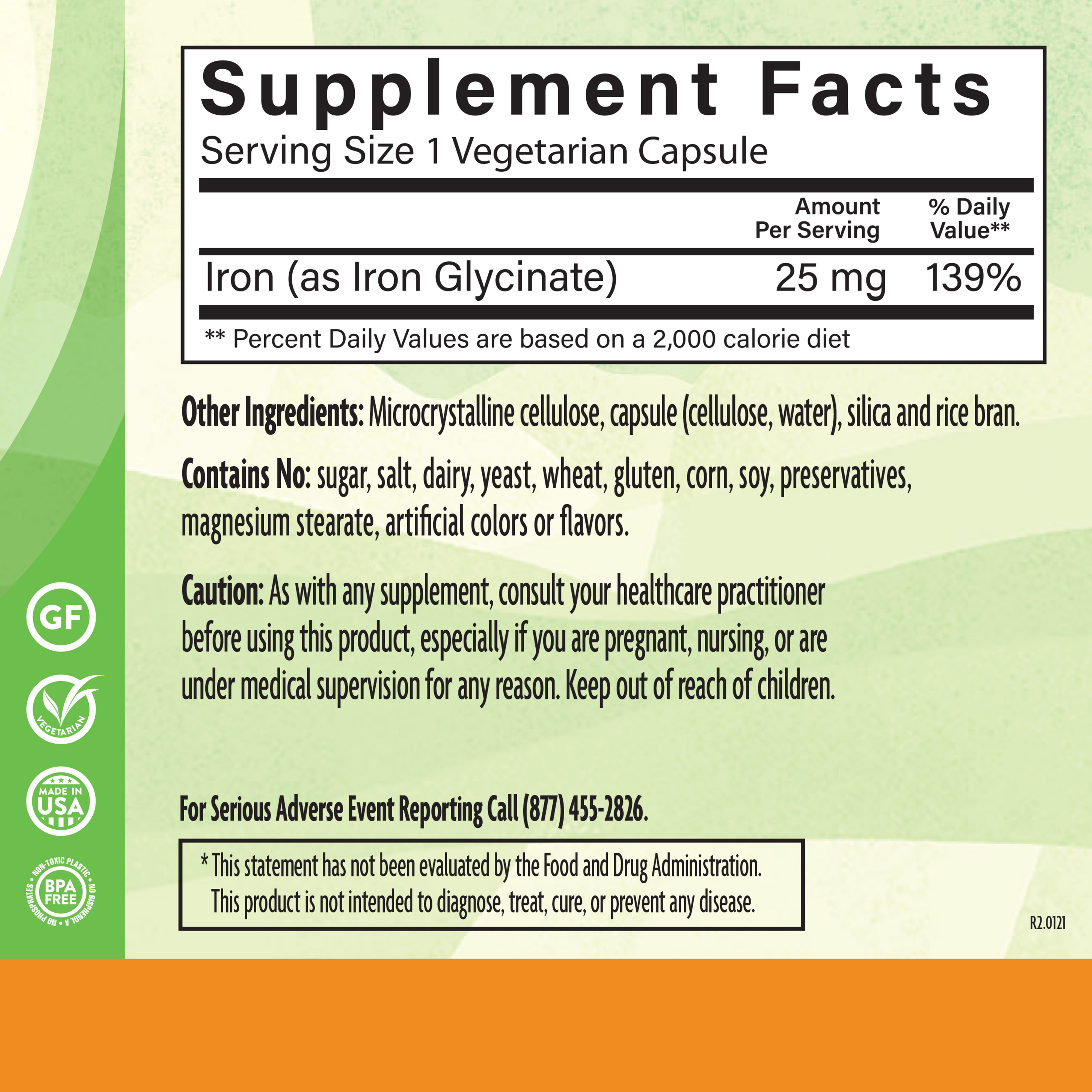 Iron Glycinate 25 Mg 90 Veg | Natural Grocers