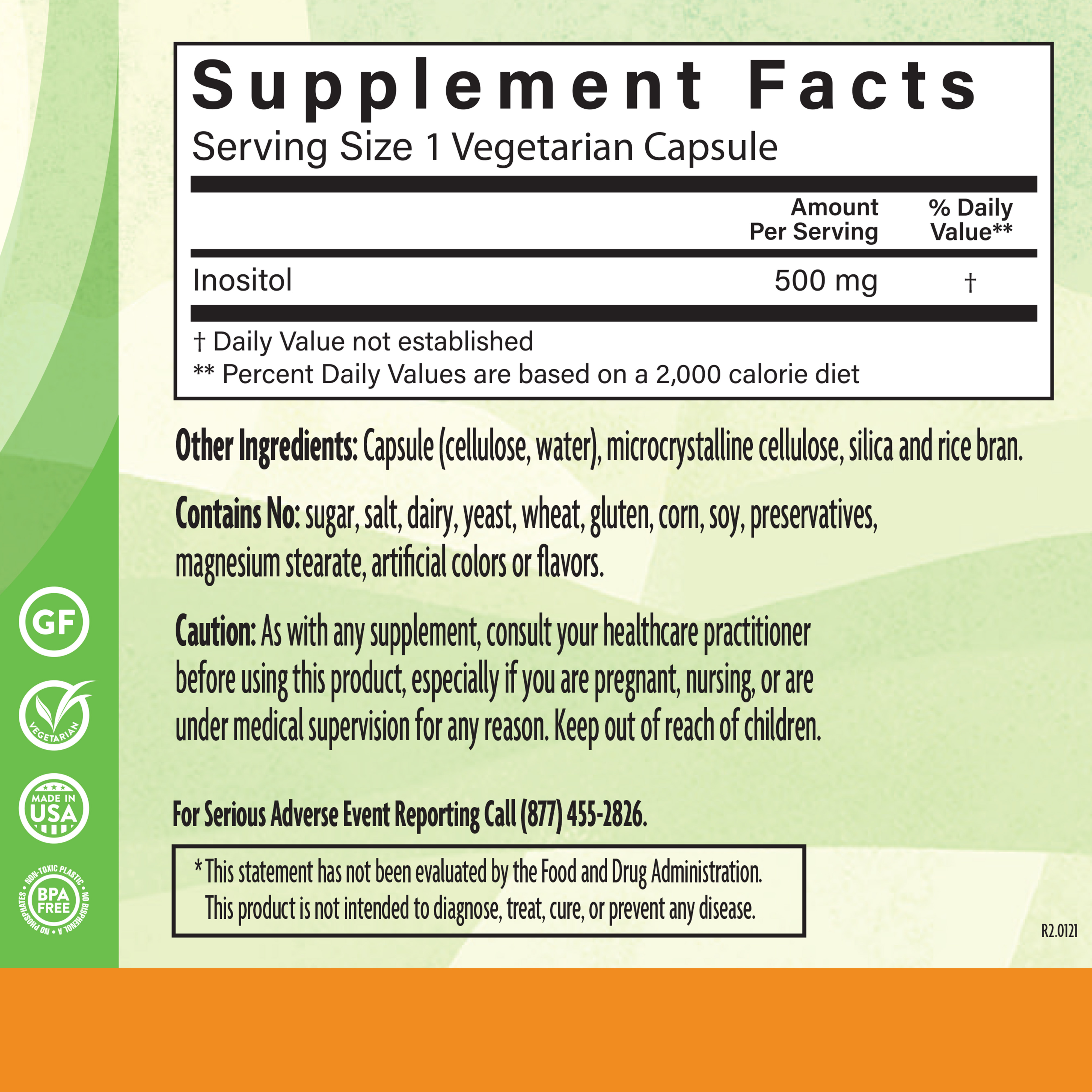 Inositol 500 Mg 90 Veg | Natural Grocers