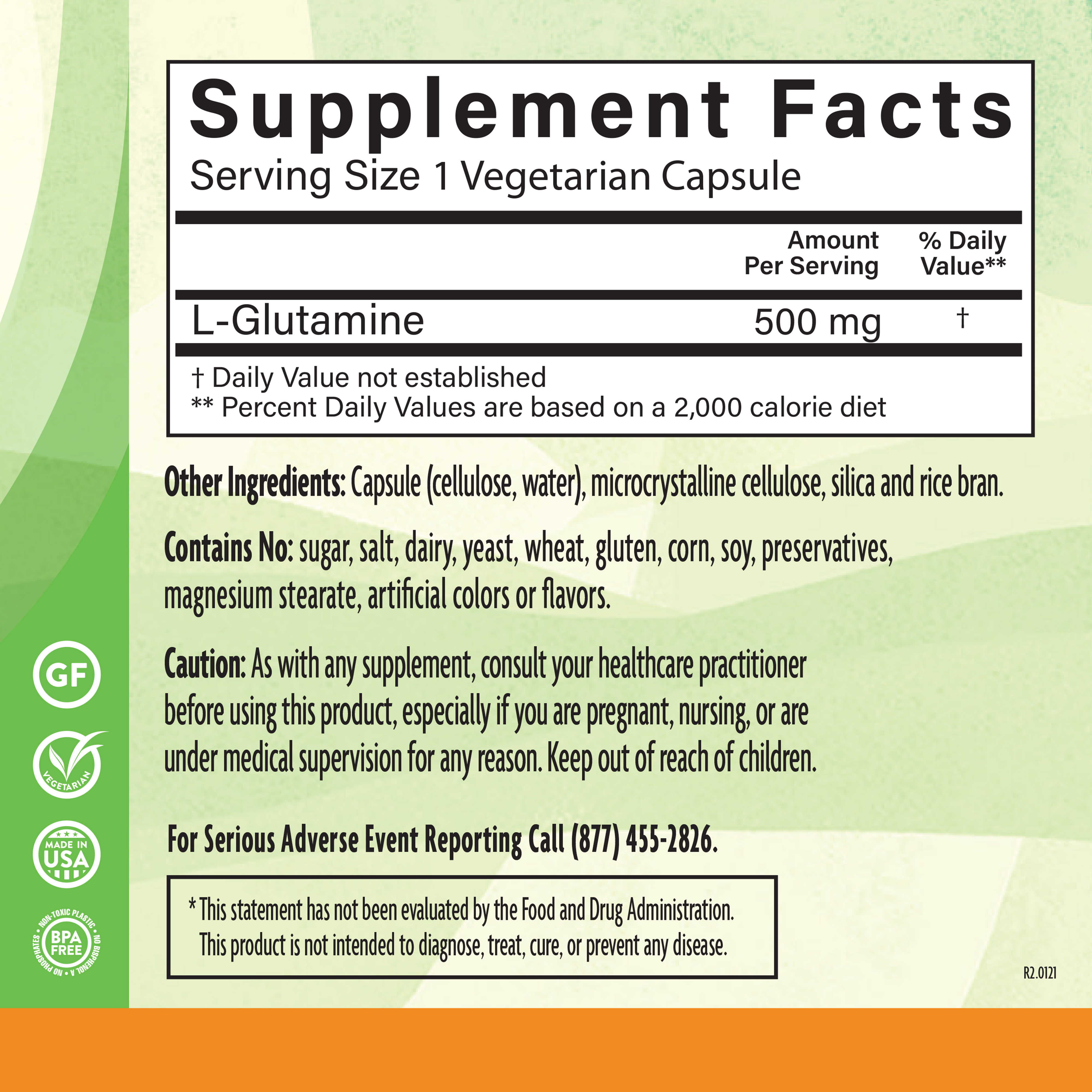 L-glutamine 500 Mg 120 Veg | Natural Grocers