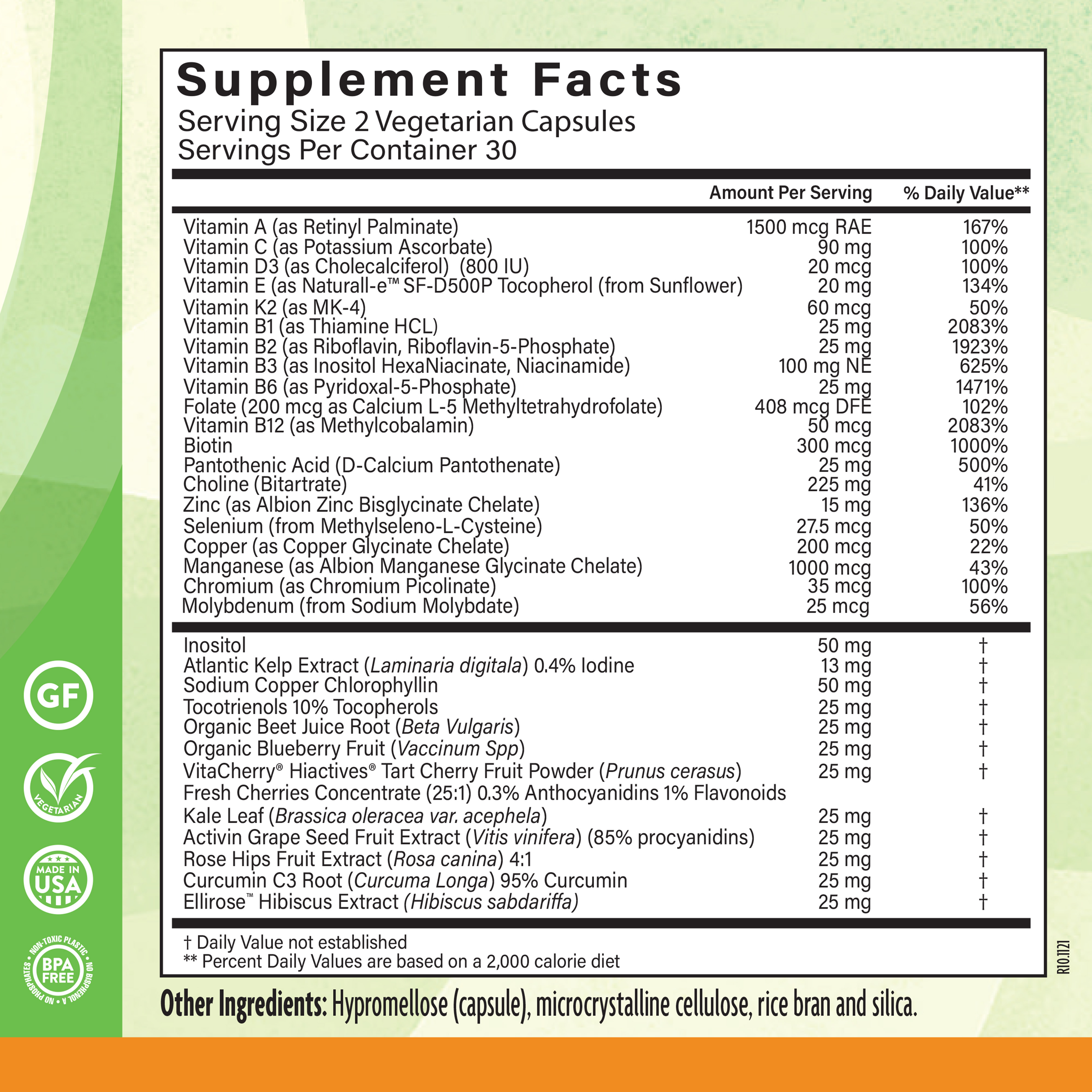 Everyday Multi Vitamin Vegetarian Capsules 60 Veg | Natural Grocers