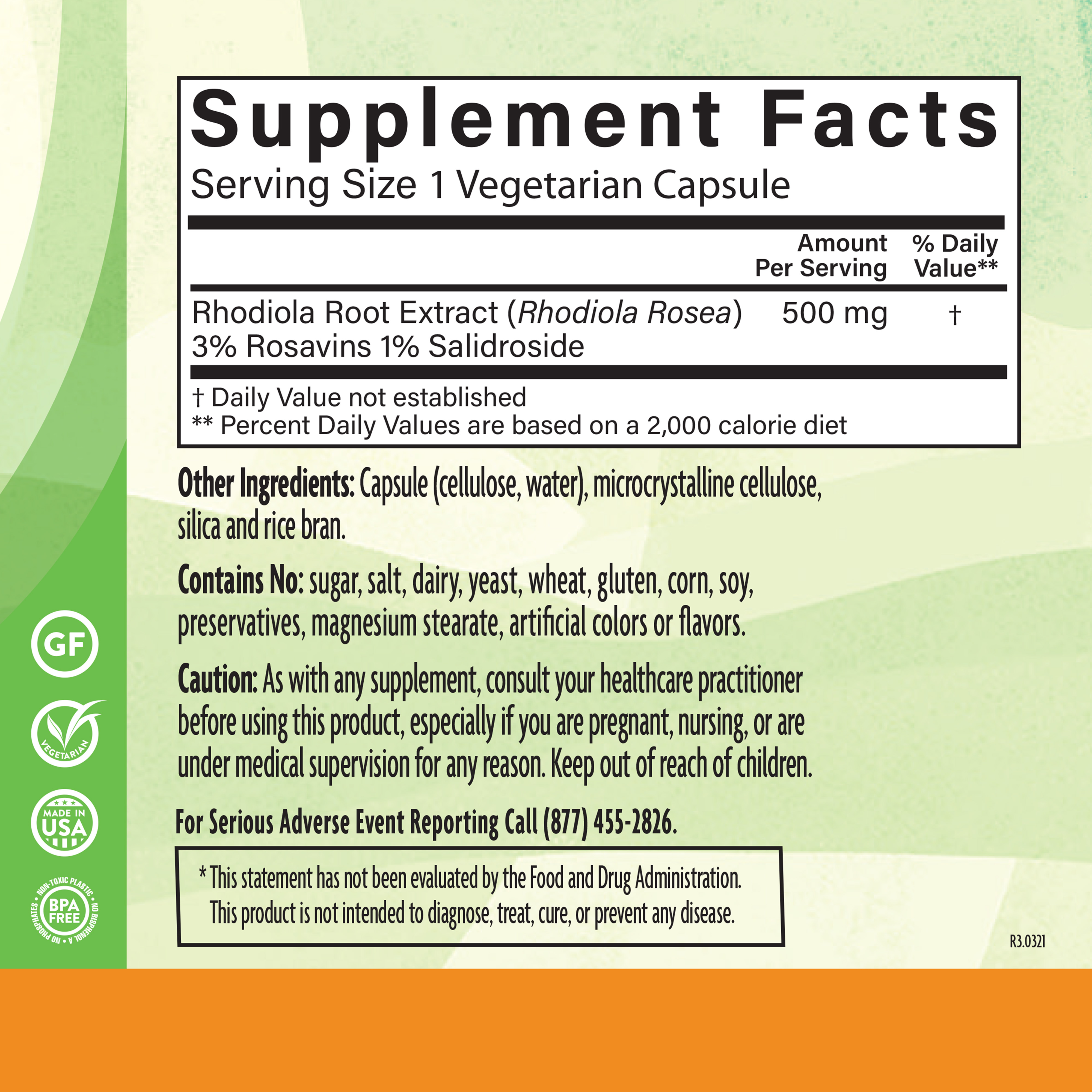 Rhodiola 500 Mg 60 Veg | Natural Grocers