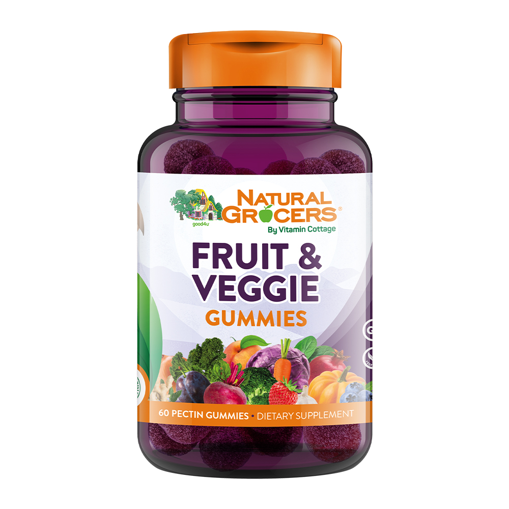 Fruit & Veggie Gummies, 60 Pectin Gummies | Natural Grocers