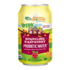 Organic Raspberry Sparkling Probiotic Water 12 Oz | Natural Grocers