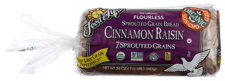 Organic Ezekiel Cinnamon Raisin 7-grain Sprouted Whole Grain Bread 24 ...