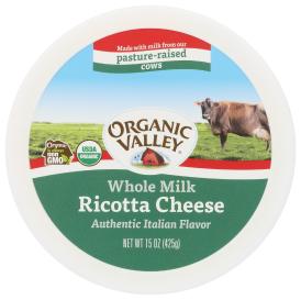 Organic Whole Milk Ricotta Cheese/tub 15 Oz | Natural Grocers